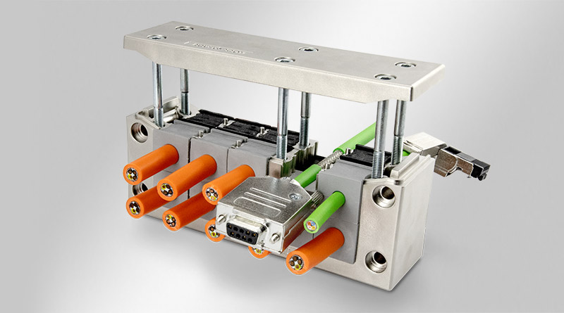 EMC-KEL-DS | Split EMC cable entry frames for shielding cables with connectors / IP55